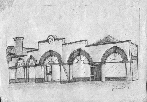 Drawing - Market Hall by Janet Hateley : Dawley Heritage