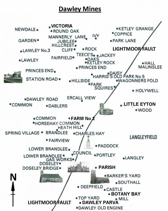 Map of Dawley Mines : Dawley Heritage